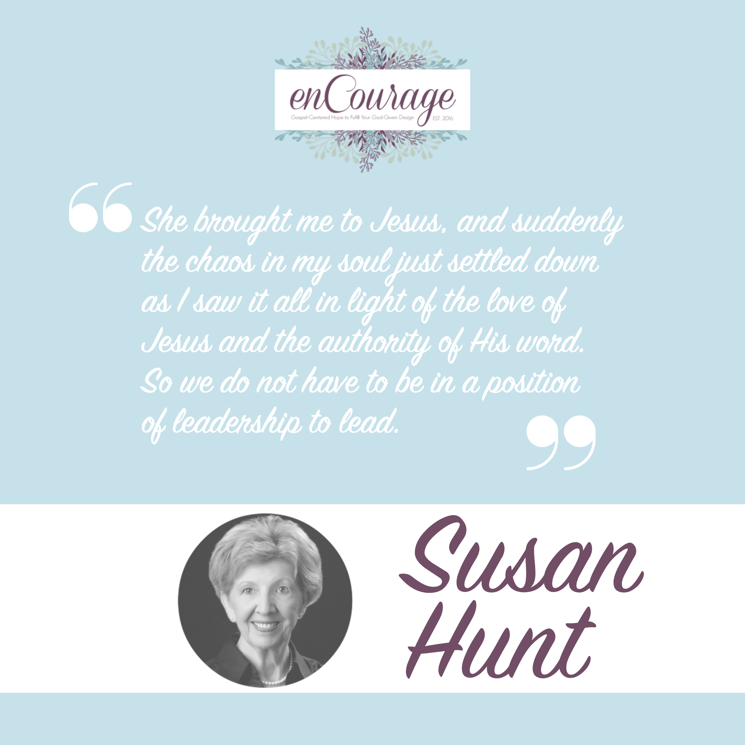 E: 35 Life-Giving Leadership, with Susan Hunt – Women.pcacdm.org